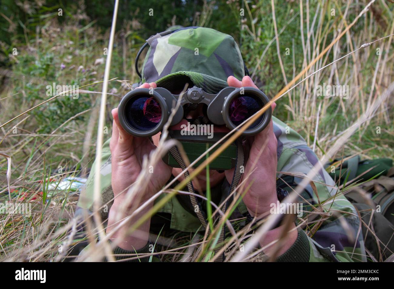 Swedish Marine Pvt. Rasmus Jacobsson, with 202d Coastal Ranger company ...