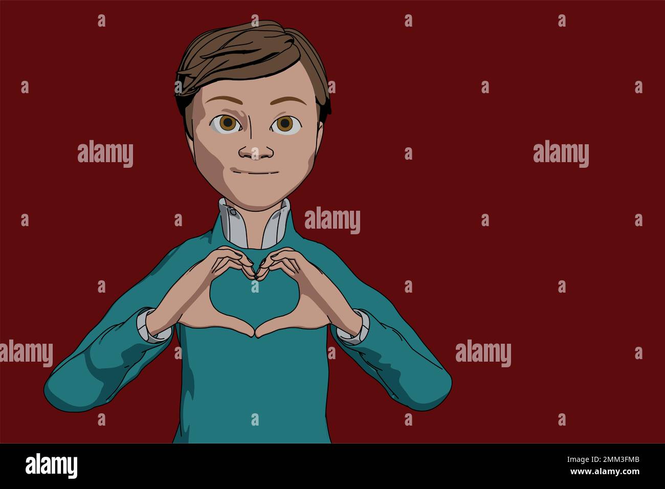 Child sign language love Stock Vector Images - Alamy