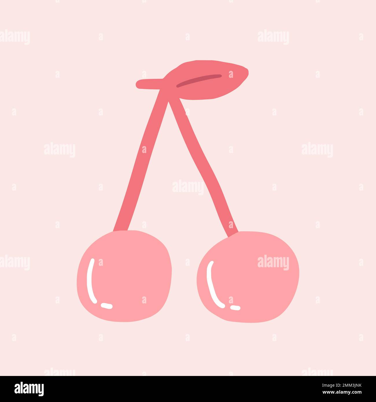 Pink cherry sticker collage element vector Stock Vector Image & Art - Alamy