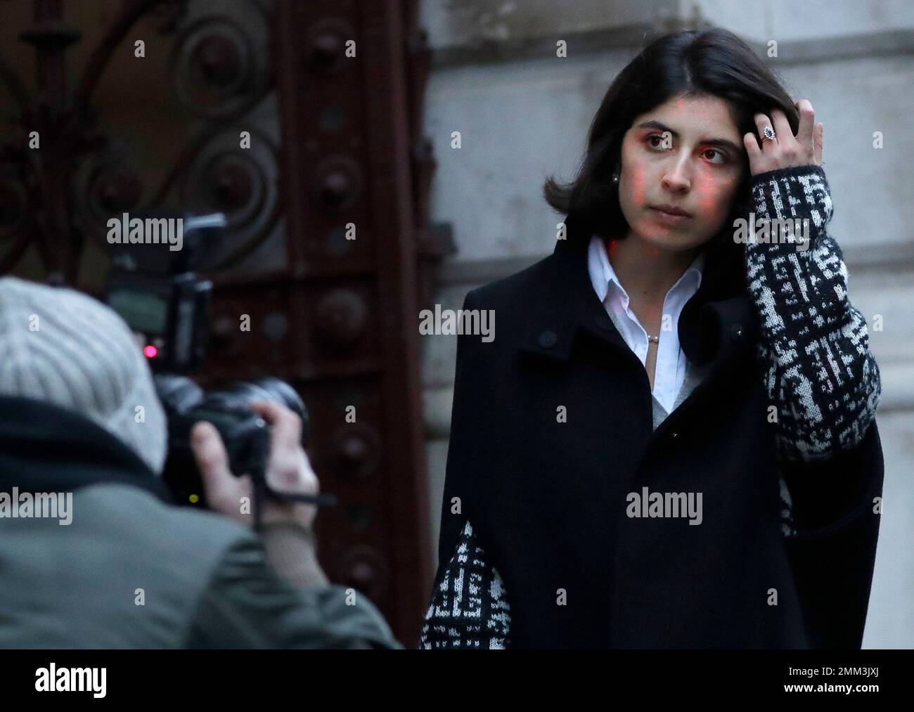Daniela Tejada, wife of Matthew Hedges, arrives at The Foreign Office ...