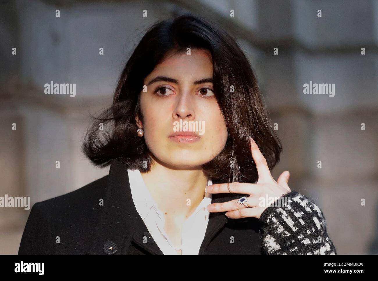 Daniela Tejada, wife of Matthew Hedges, arrives at The Foreign Office ...
