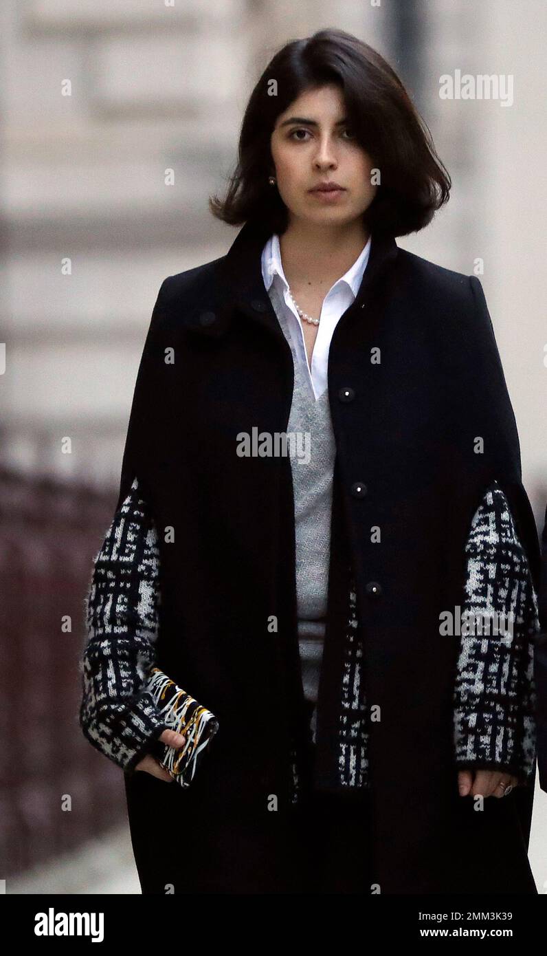 Daniela Tejada, wife of Matthew Hedges, arrives at The Foreign Office ...