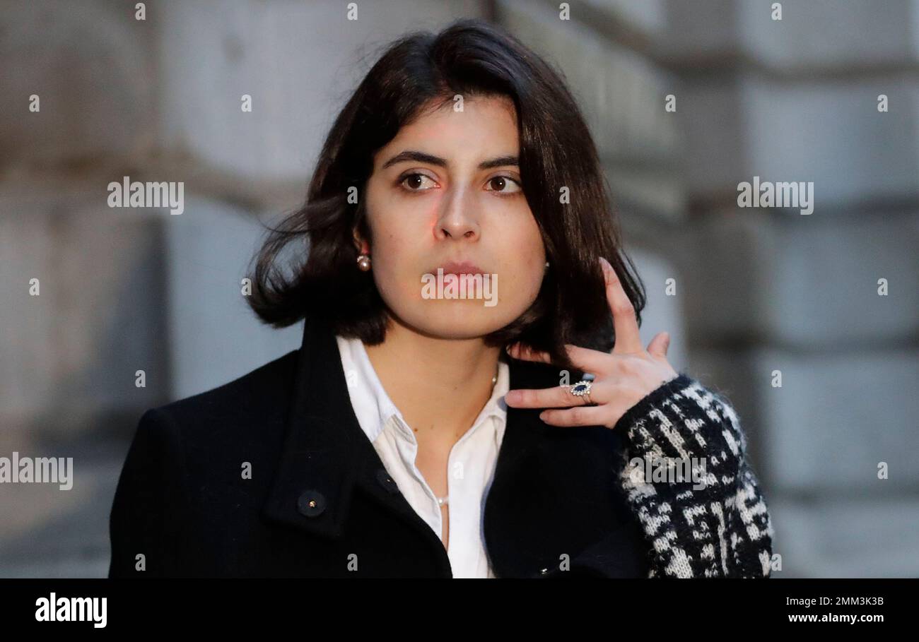 Daniela Tejada, wife of Matthew Hedges, arrives at The Foreign Office ...