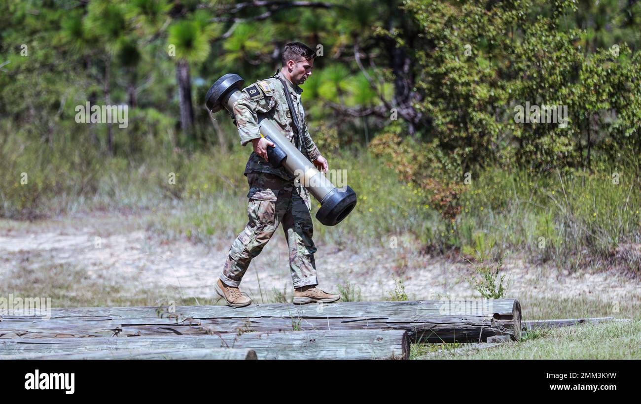 Sgt. 1st Class Lucas Bradfield, member of Squad 8, representing Center ...
