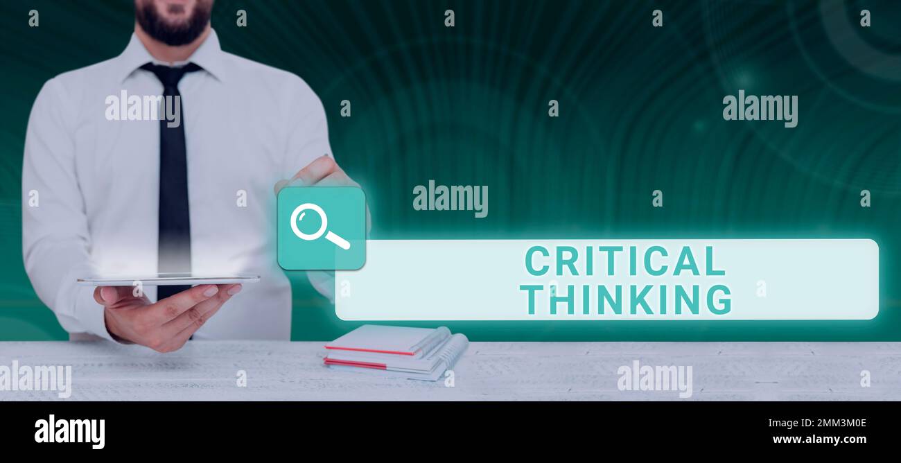 Conceptual Display Critical Thinking Word Written On Sequence Of Stages Of A Project Requiring