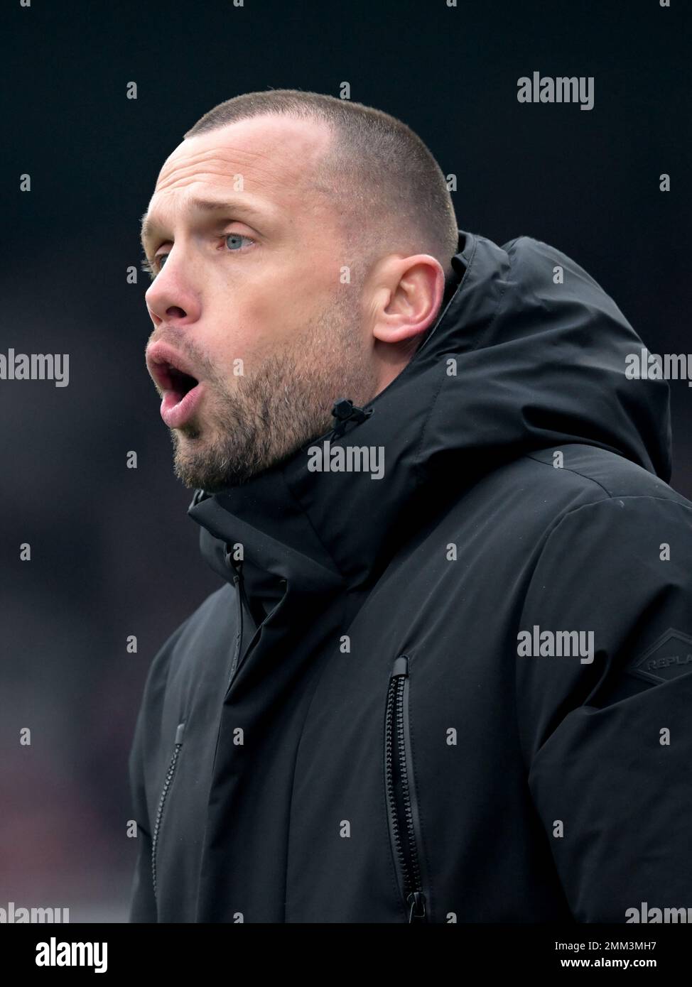 ROTTERDAM - Ajax interim coach John Heitinga reacts during the Dutch ...