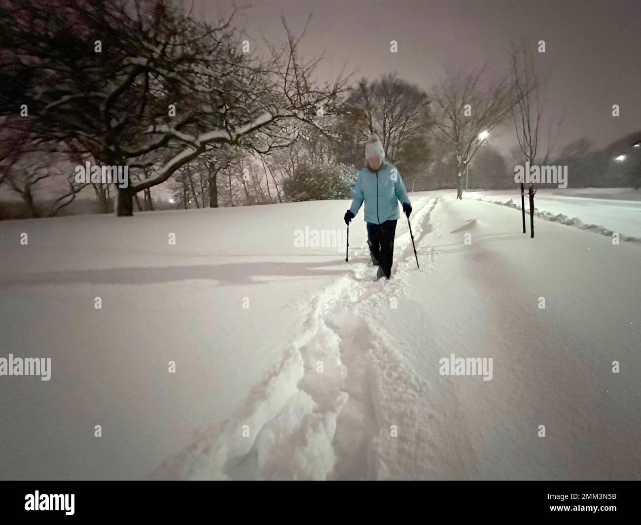 Racine, Wisconsin, USA. 28th Jan, 2023. About nine inches of snow ...