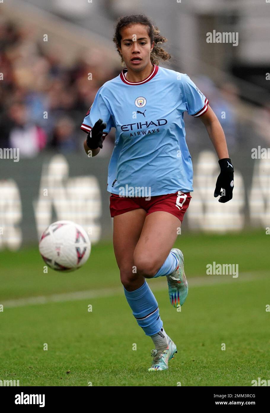 Manchester City's Mary Fowler in action during the Vitality Women's FA ...