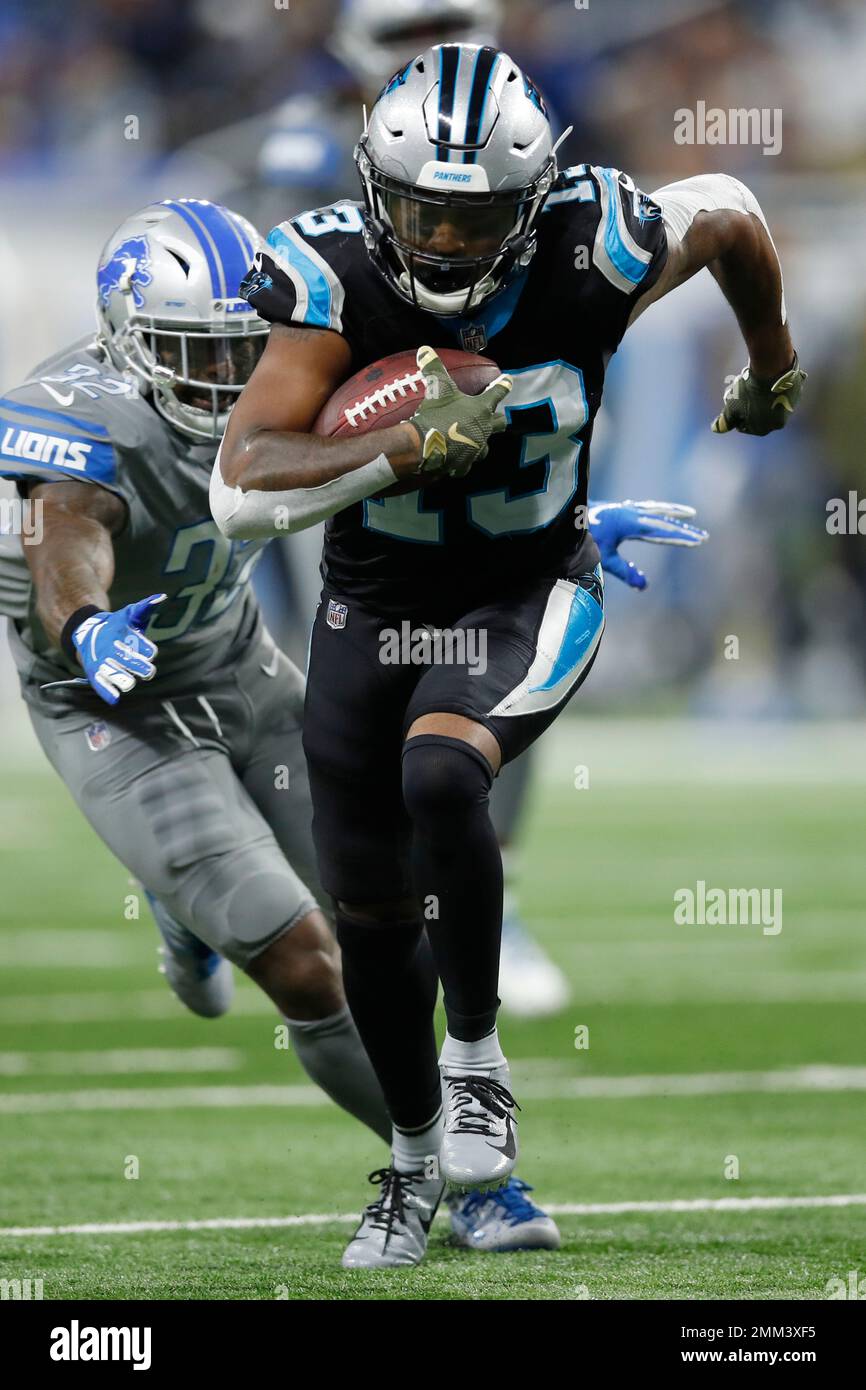 Carolina Panthers wide receiver Jarius Wright (13) runs with the ball after a catch against the ...