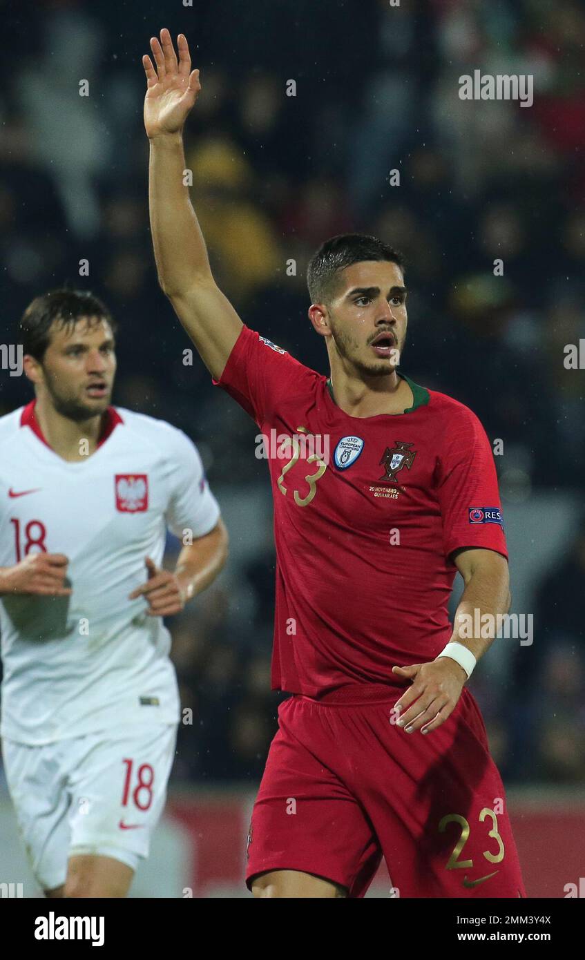 Portugal's Andre Silva gestures during the UEFA Nations League soccer ...