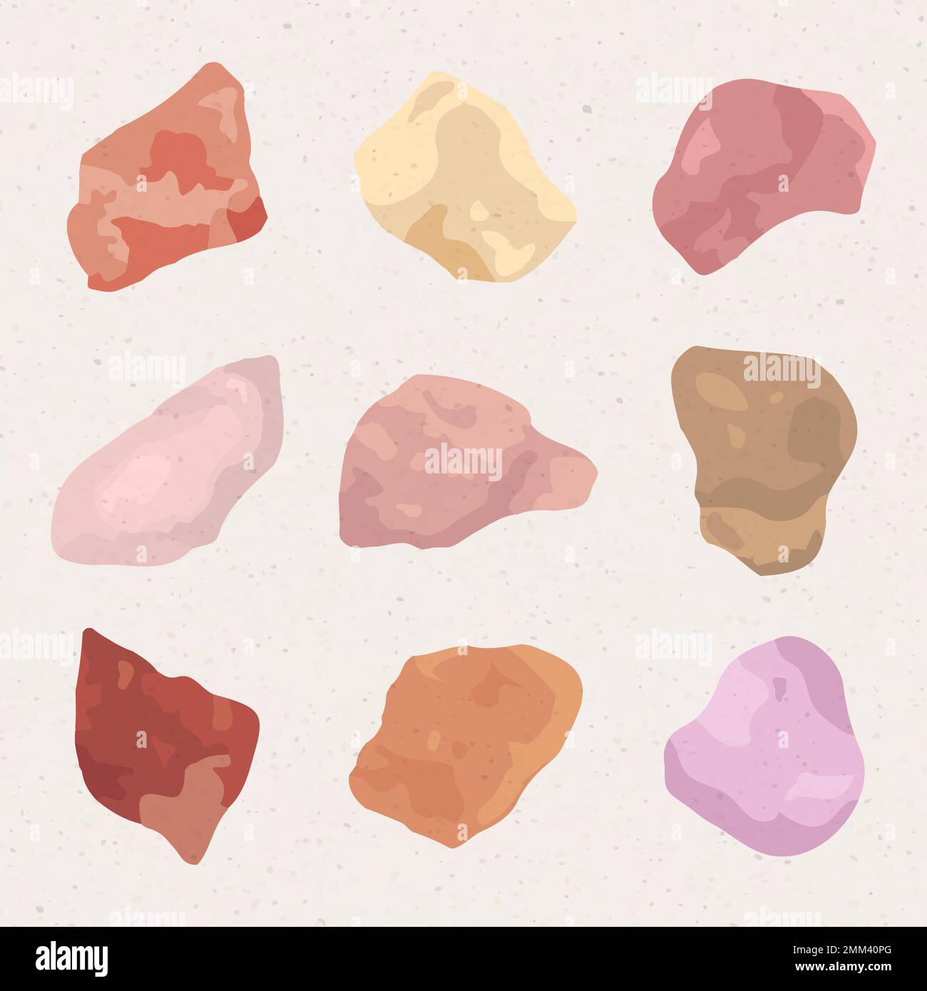 Pastel abstract stone shape, sticker vector set Stock Vector Image ...