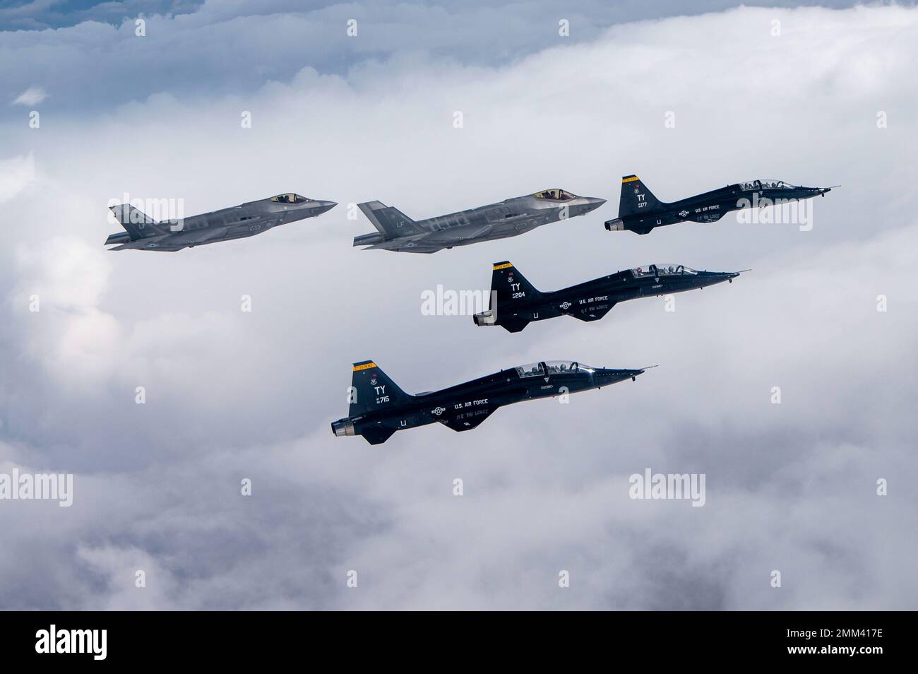 U.S. Air Force F-35A Lightning IIs assigned to the 61st Fighter ...