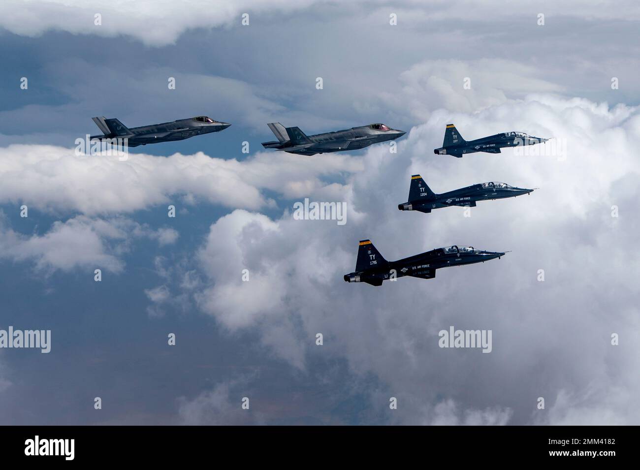 U.S. Air Force F-35A Lightning IIs assigned to the 61st Fighter ...