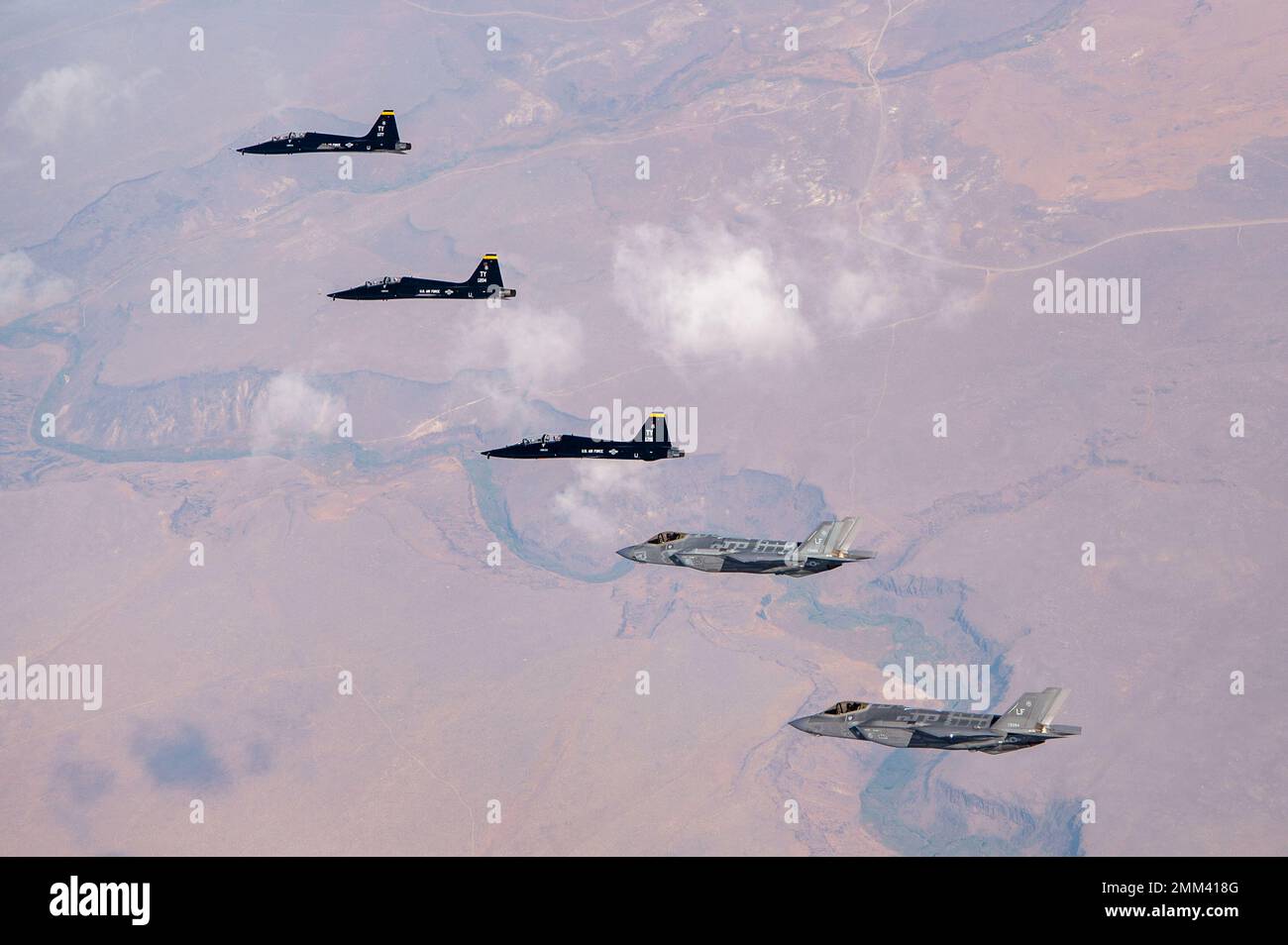 U.S. Air Force F-35A Lightning IIs assigned to the 61st Fighter ...