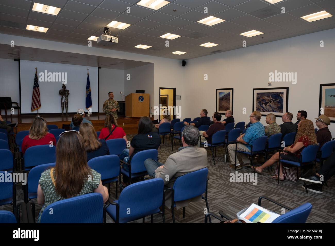 U.S. Air Force Col. Jose Cabrera, 563rd Rescue Group commander, gives ...