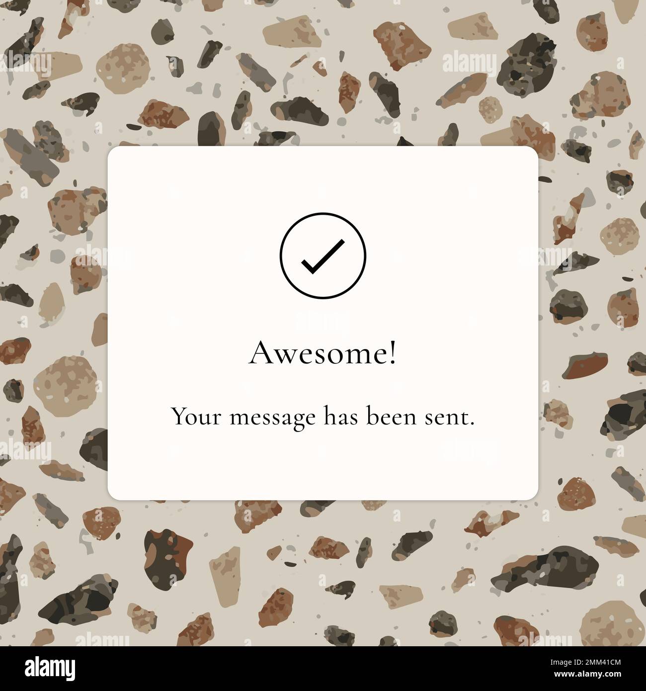Notification template, aesthetic Facebook post, terrazzo design, vector ...