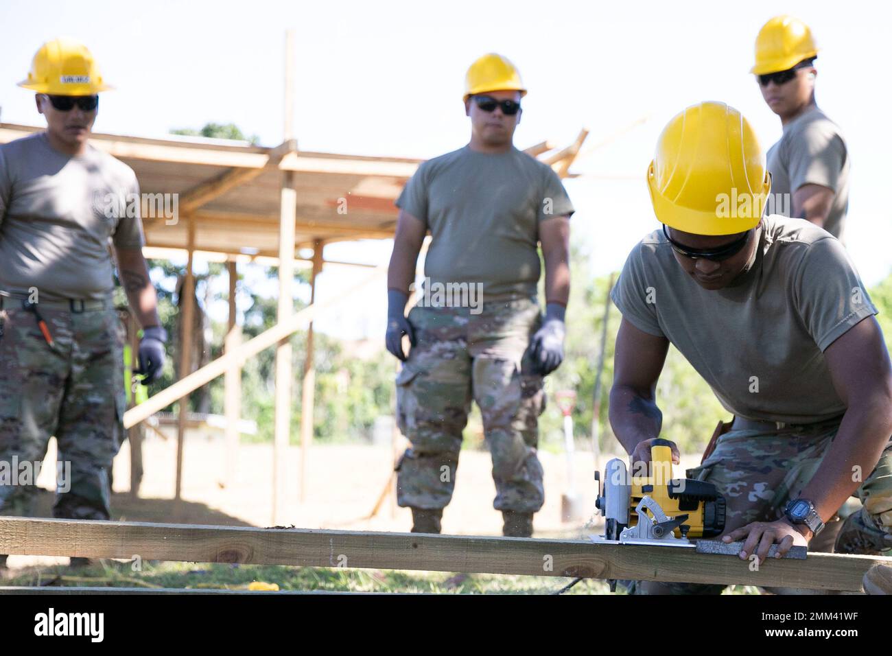 U.S. Army Reserve Spc. Masen Imetengel, a electrician with 1st Platoon ...