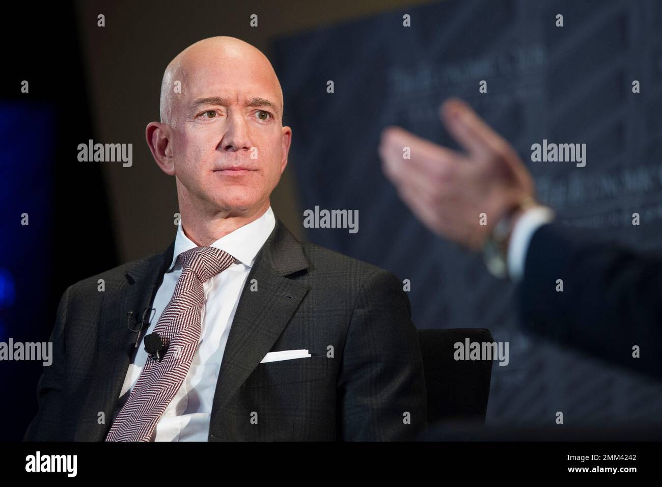 FILE- In this Sept. 13, 2018, file photo Jeff Bezos, Amazon founder and ...