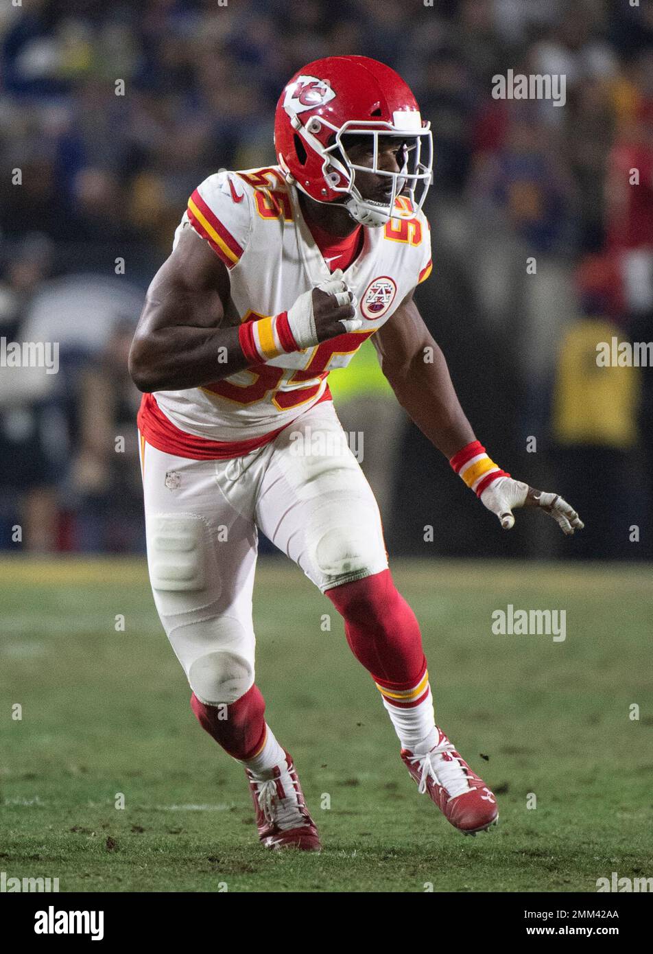 Kansas City Chiefs outside linebacker Dee Ford during an NFL football ...