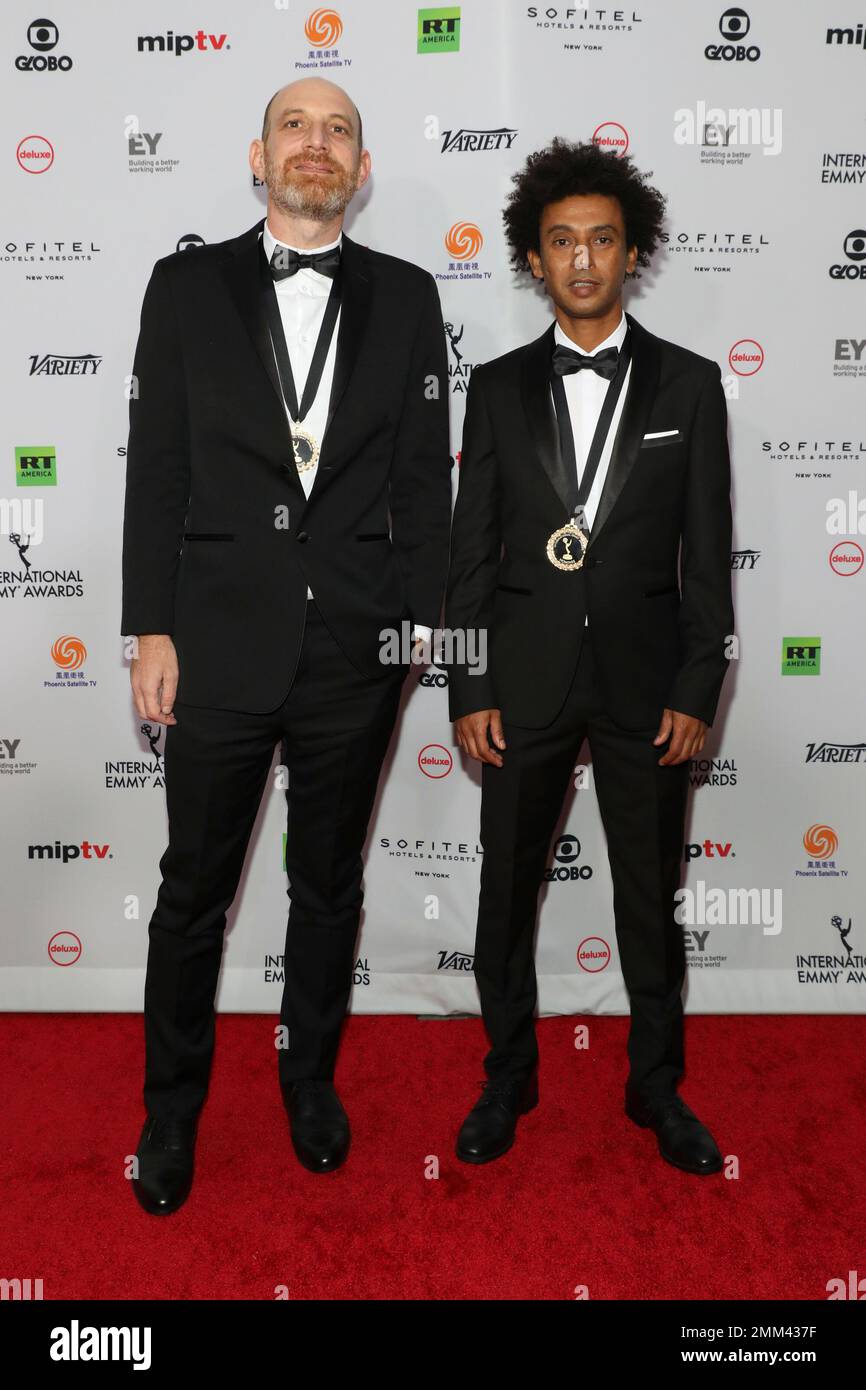 Yossi Vasa and Shai Ben Atar attends the 46th International Emmy Awards ...