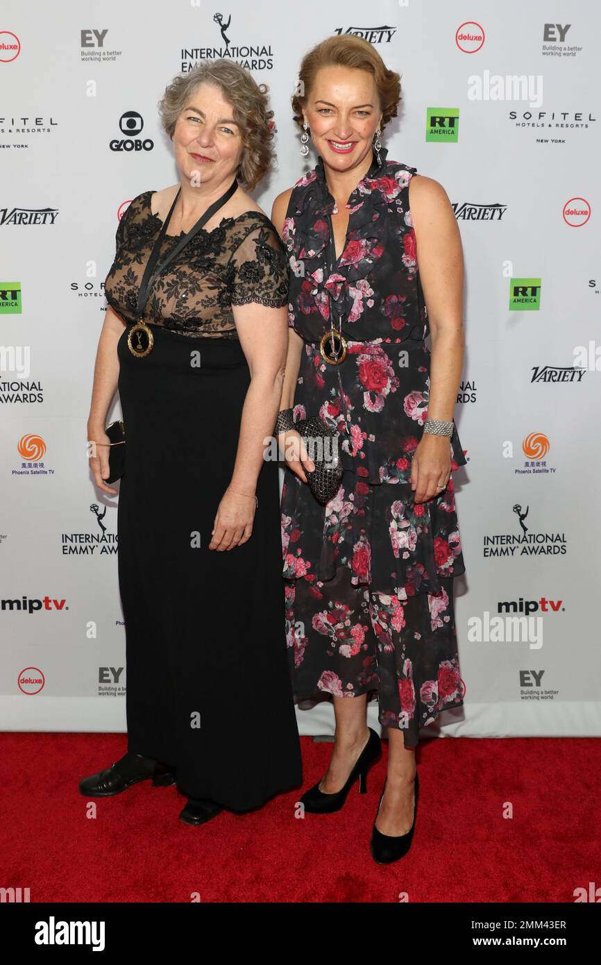 Jo-Anne McGowan and Sally Aitken attend the 46th International Emmy ...