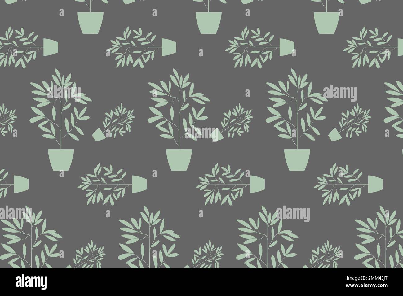 Pot plants on blue Stock Vector Images - Alamy