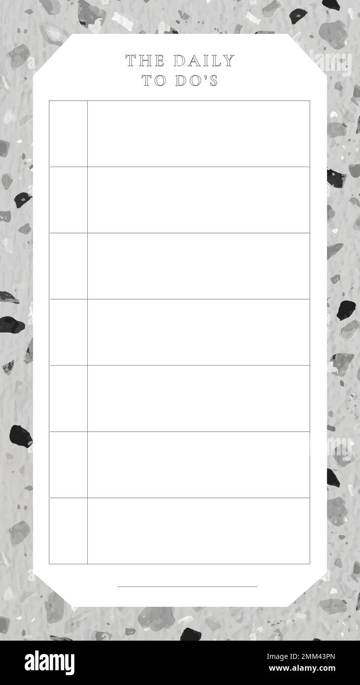 Daily planner template, terrazzo background, aesthetic social media ...