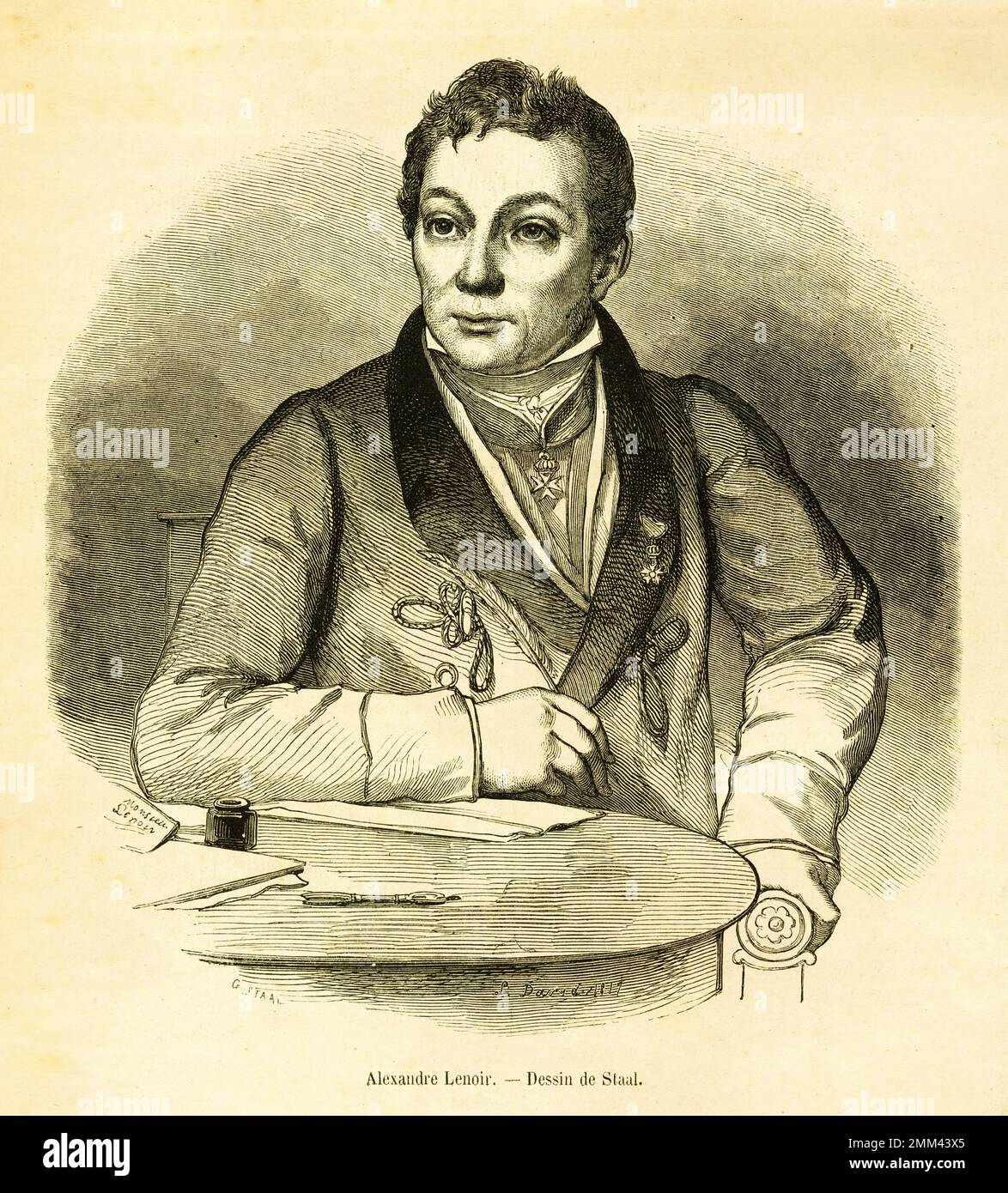 Portrait of Alexandre Lenoir, French archaeologist. He was born on ...