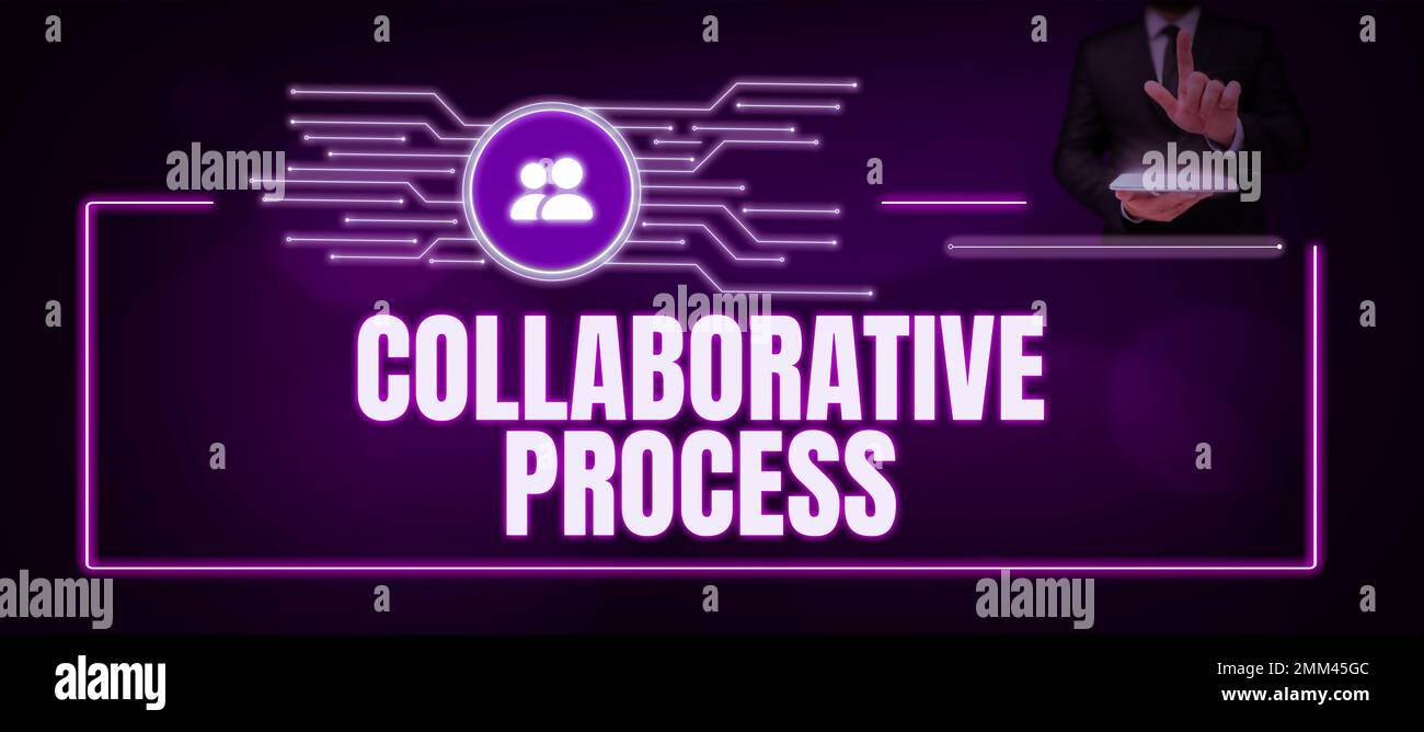 Inspiration showing sign Collaborative Process. Business overview ...