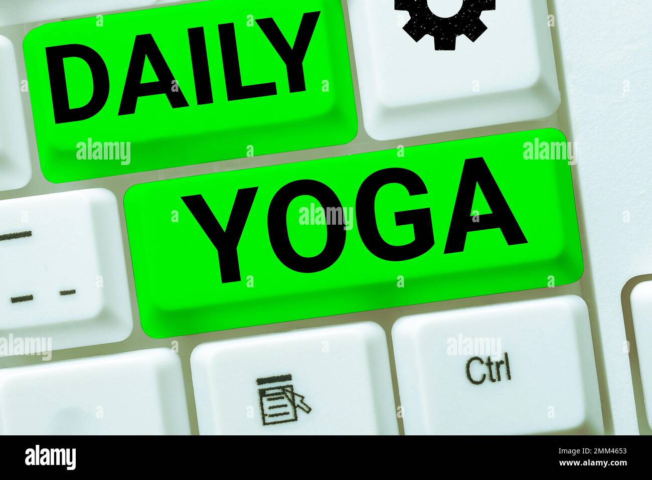 Text caption presenting Daily Yoga. Internet Concept series of Yoga ...
