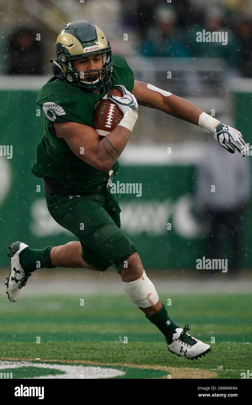 Colorado State running back Izzy Matthews runs during an NCAA football ...
