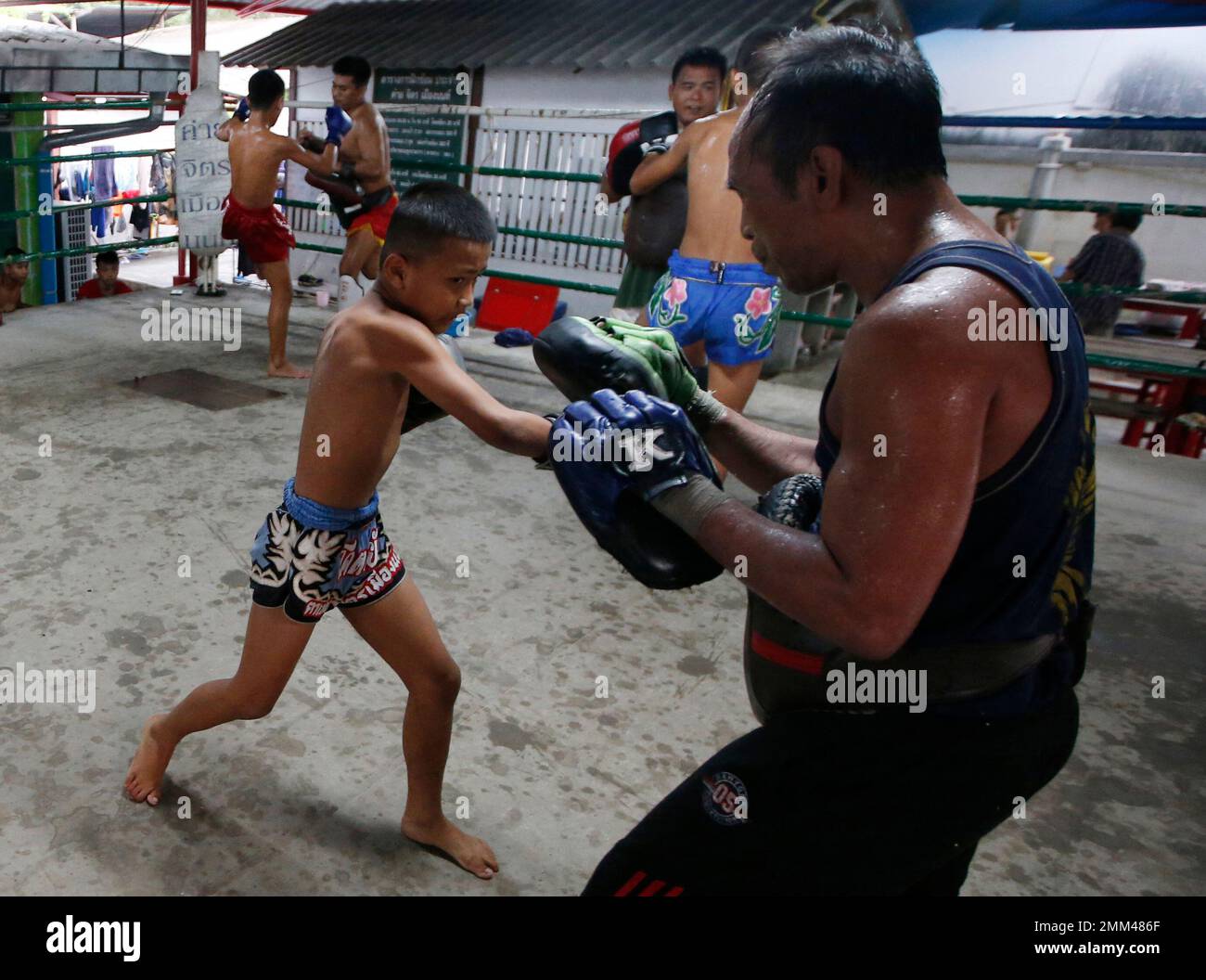 In this Wednesday, Nov. 14, 2018, photo, Thai kickboxer Chaichana ...