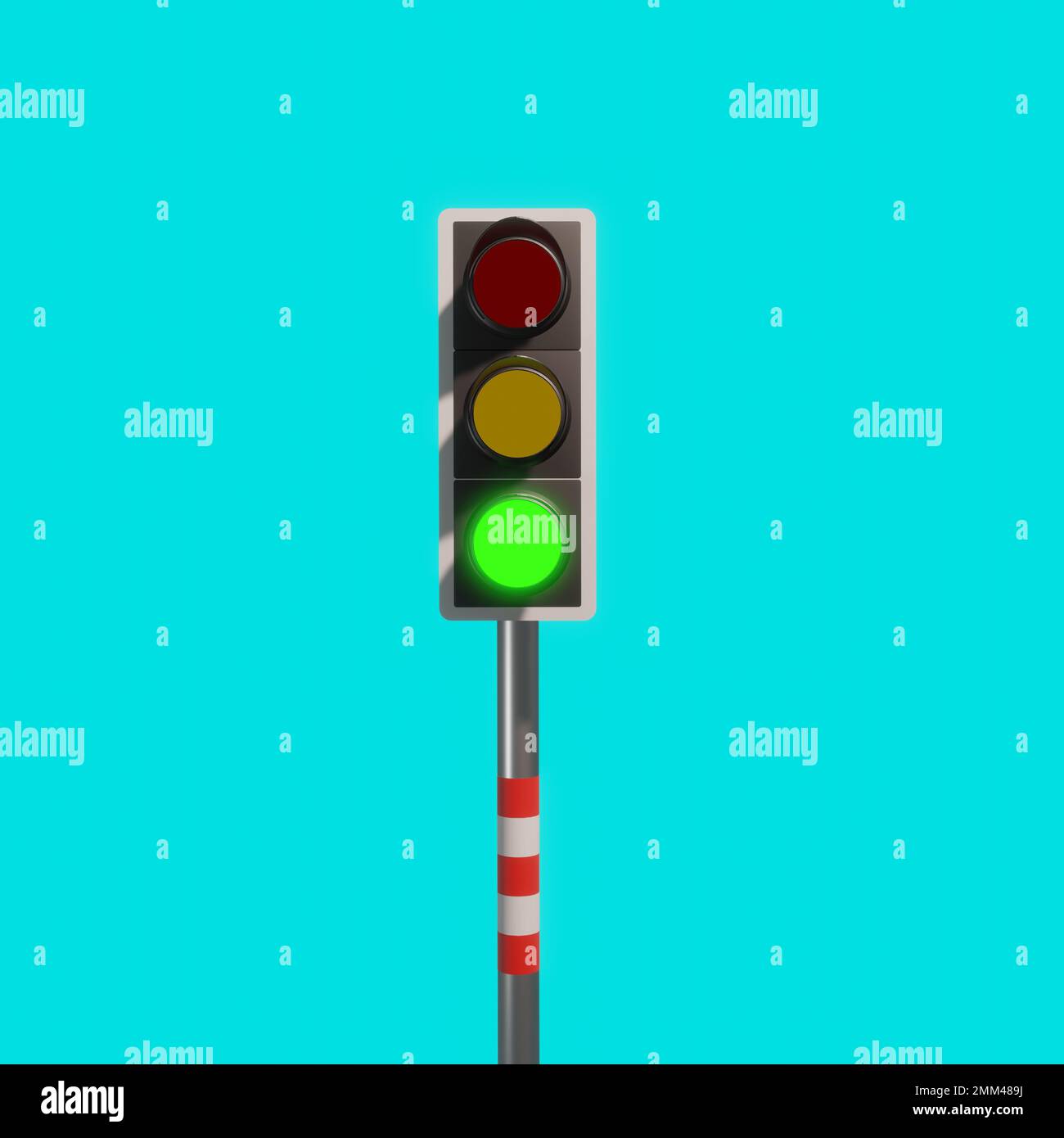 3D rendered Traffic light, Trafic signal with Red, Yellow, and Green ...