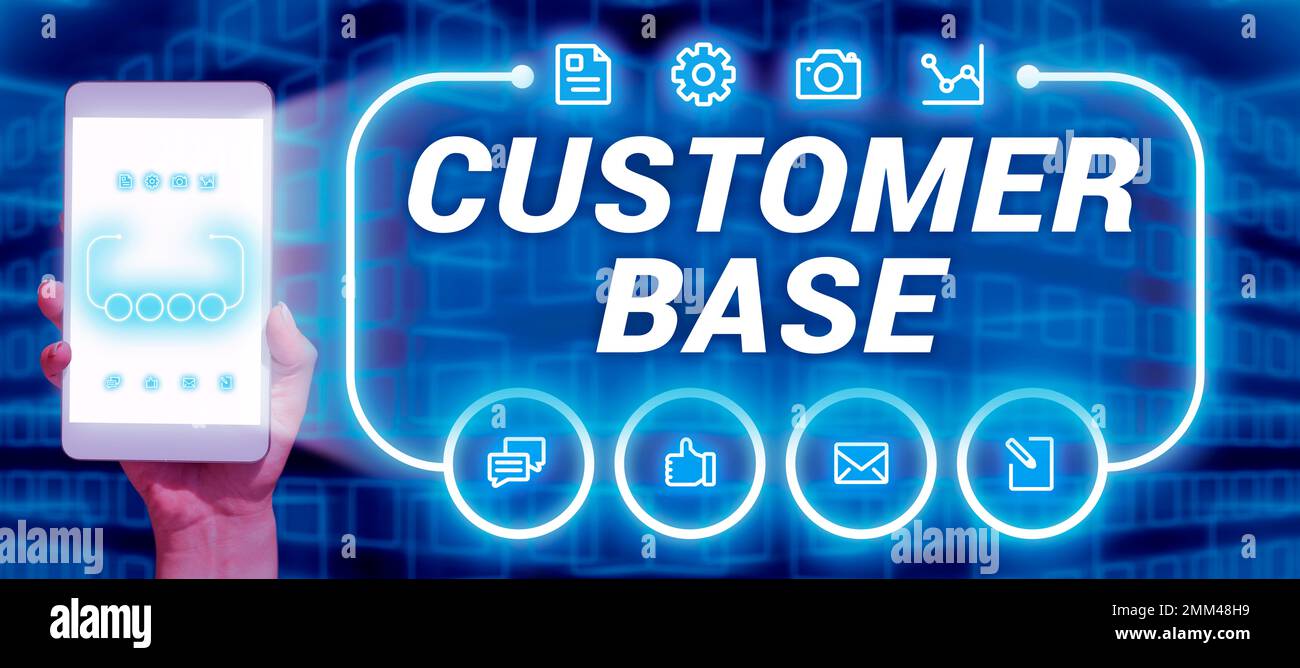 Sign displaying Customer Base. Business concept encourage customers to ...