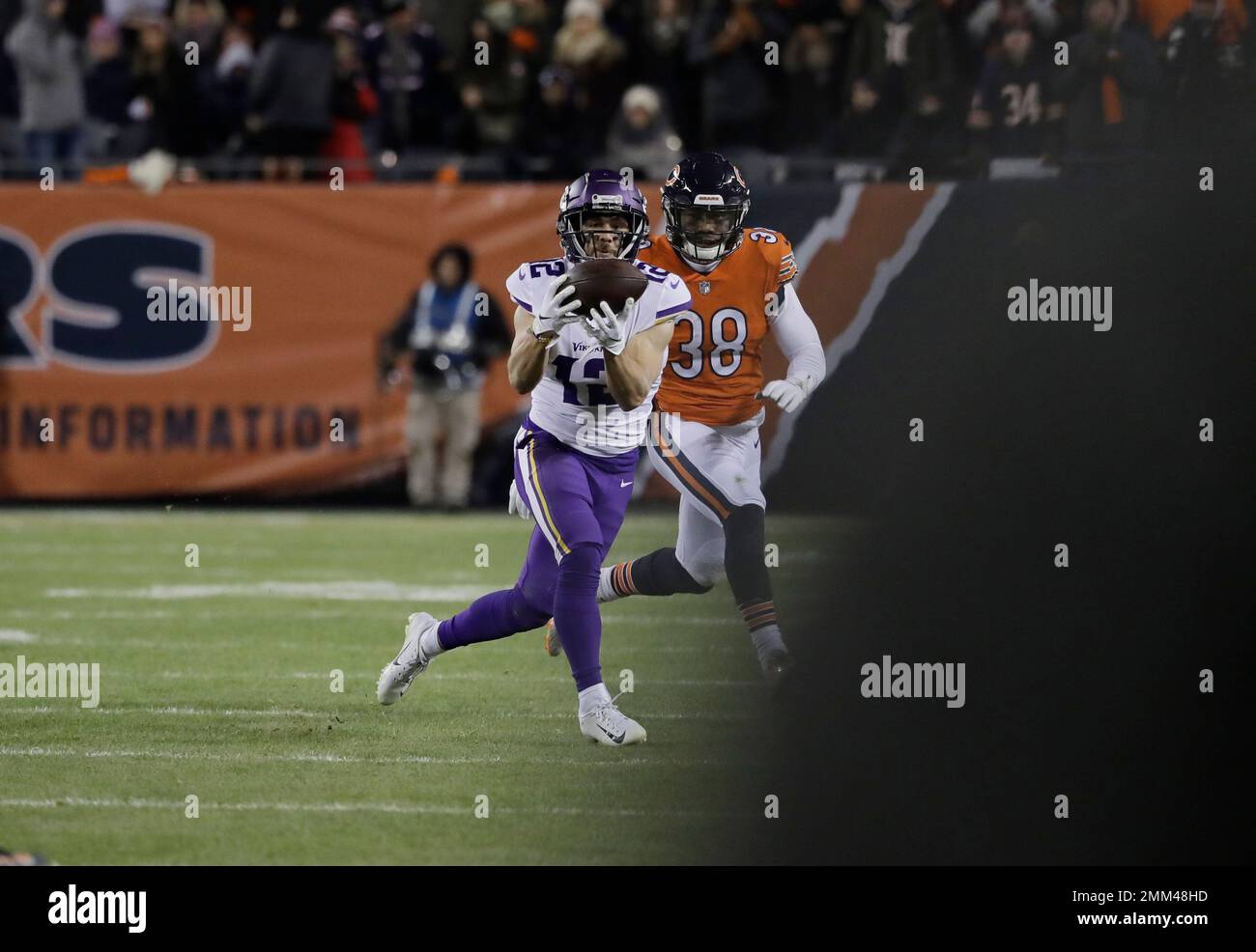 Minnesota Vikings wide receiver Chad Beebe (12) makes a catch against ...