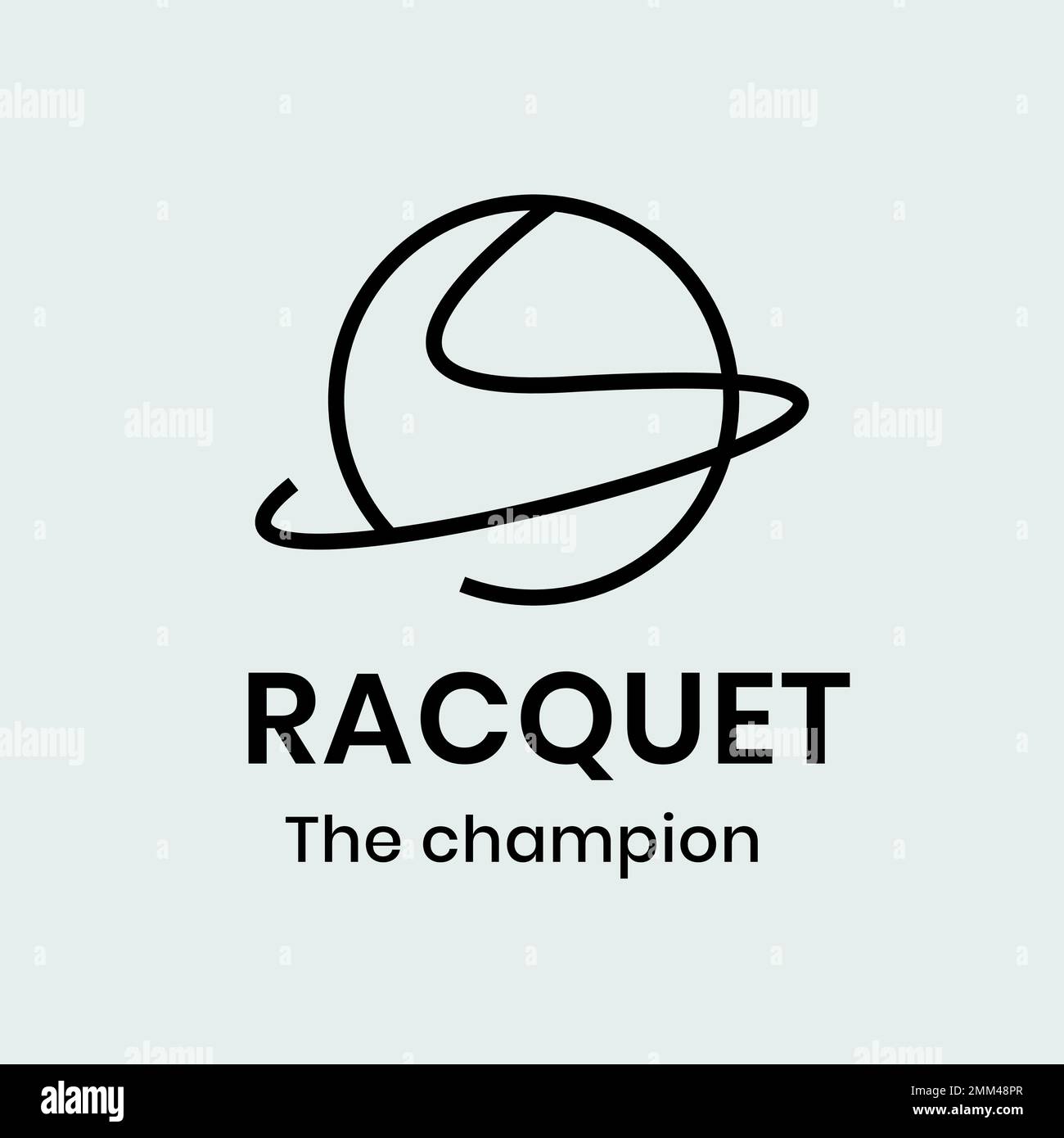 Racquet logo template, sports club business graphic in minimal design ...