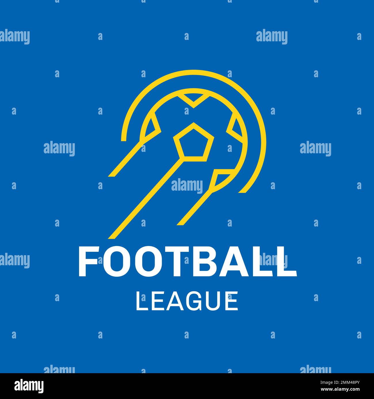 Football logo template, sports club business graphic in modern design ...