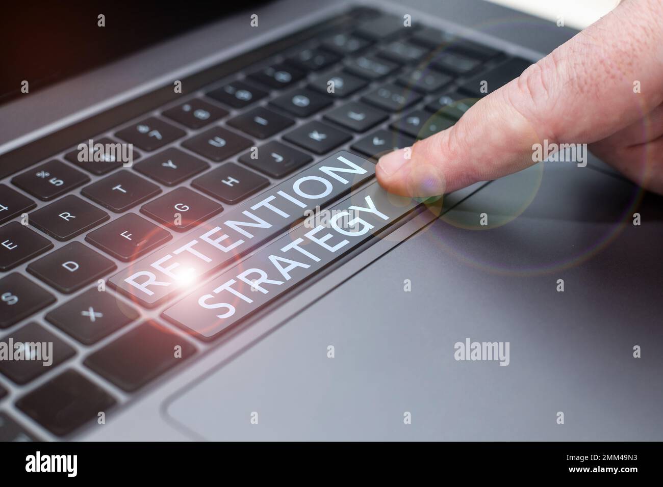 Hand writing sign Retention Strategy. Word for activities to reduce ...