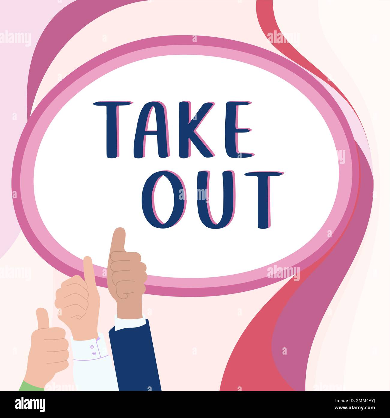 Text showing inspiration Take Out. Business idea the act of taking out ...