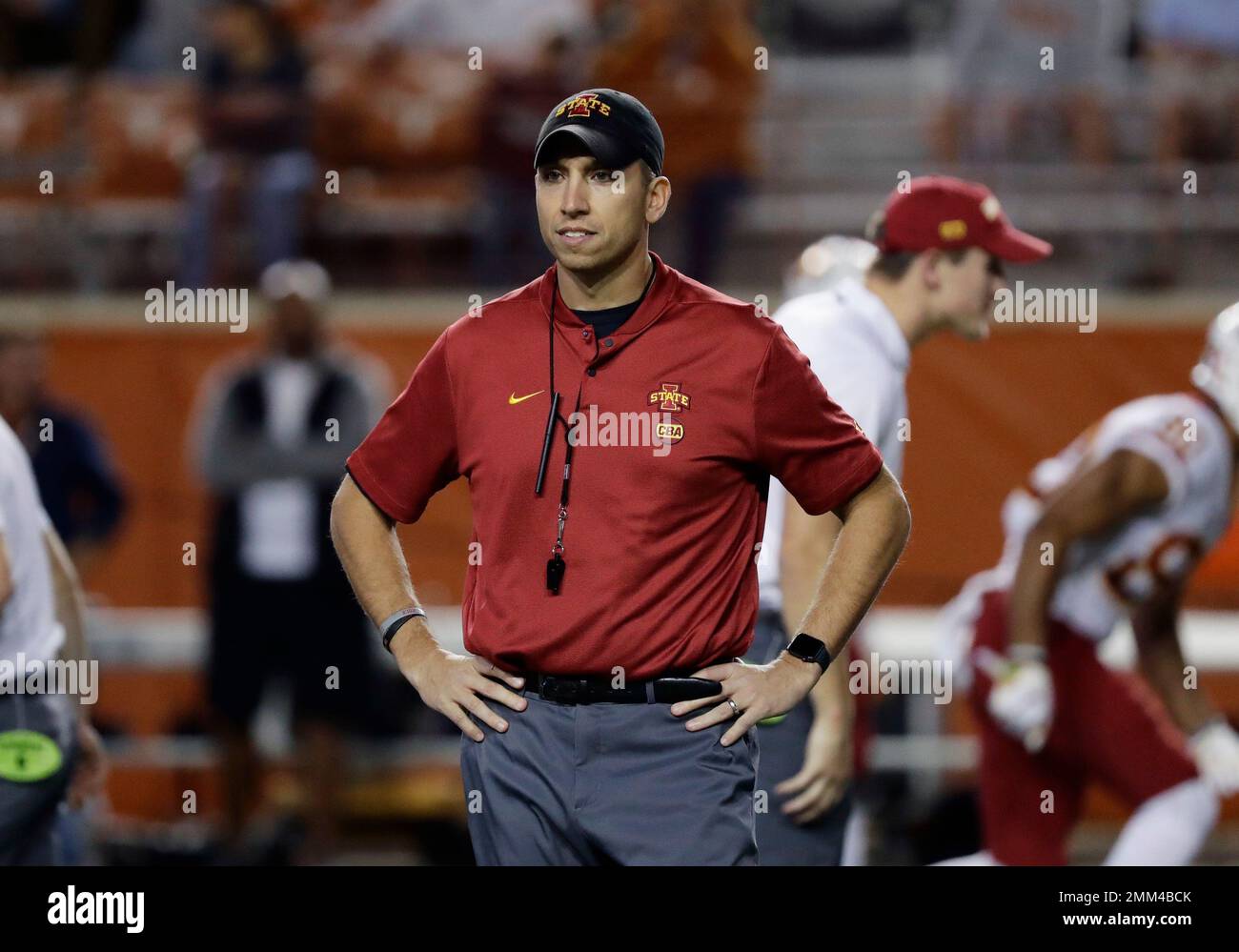 Iowa State head coach Matt Campbell before an NCAA college football ...