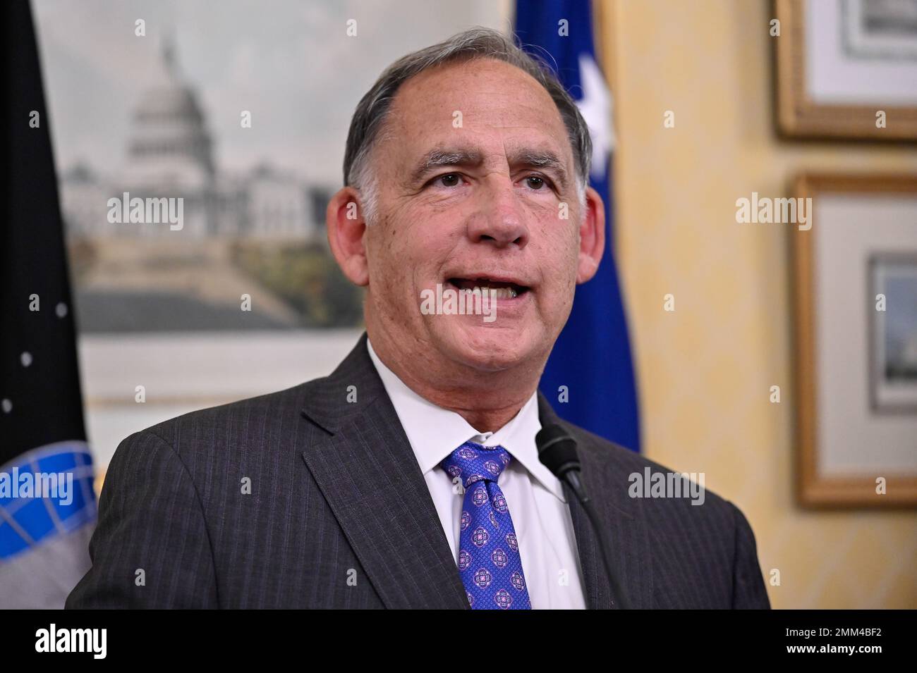 Sen. John Boozman makes remarks during the Air Force’s 75th birthday ...