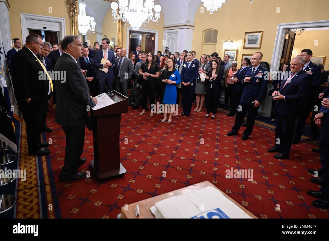 Sen. John Boozman makes remarks during the Air Force’s 75th birthday ...