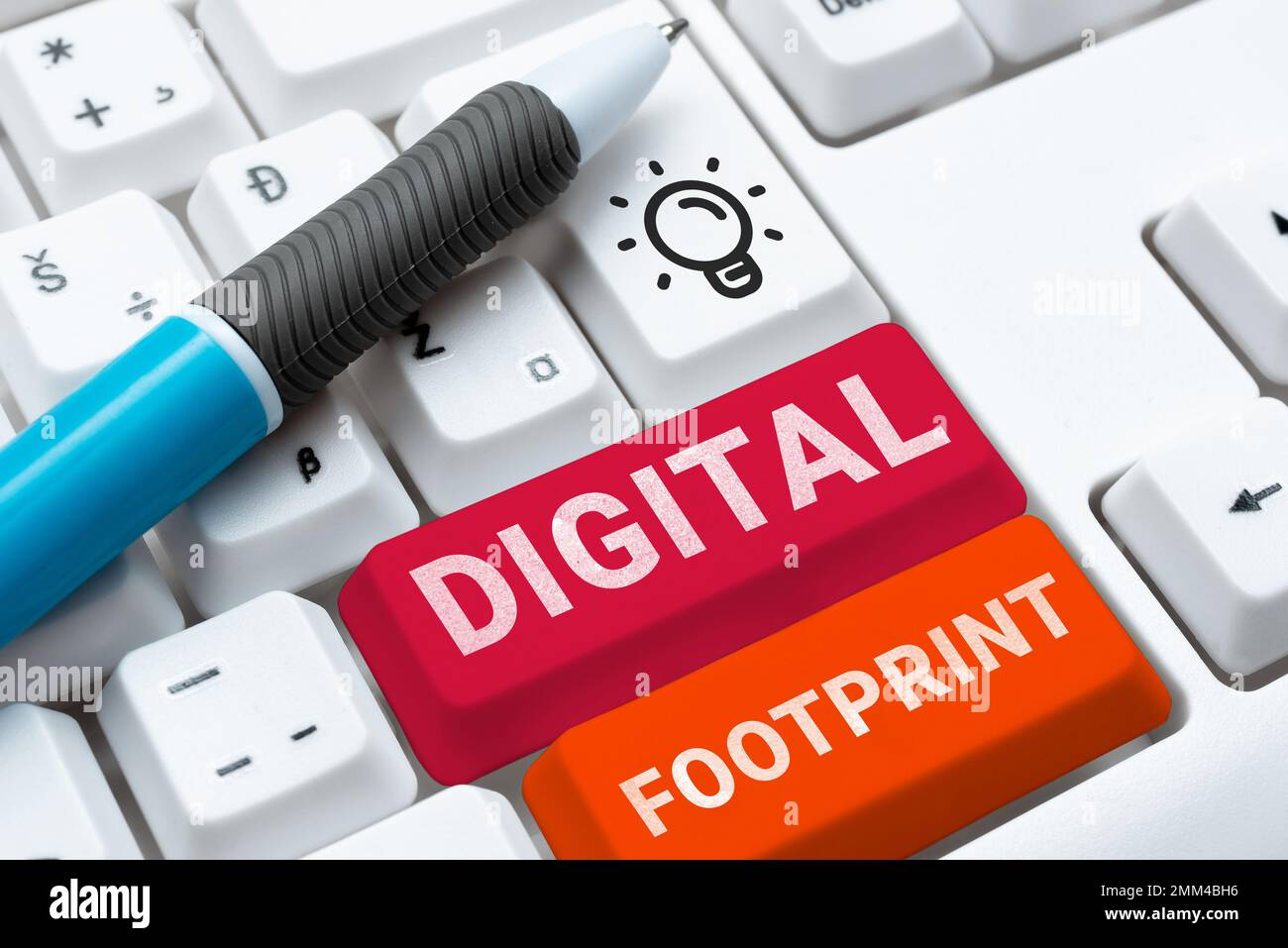 Text sign showing Digital Footprint. Conceptual photo uses digital ...