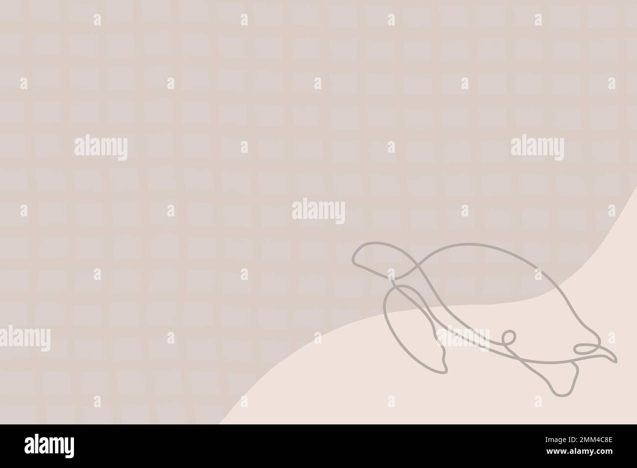 Aesthetic turtle beige background design vector Stock Vector Image ...