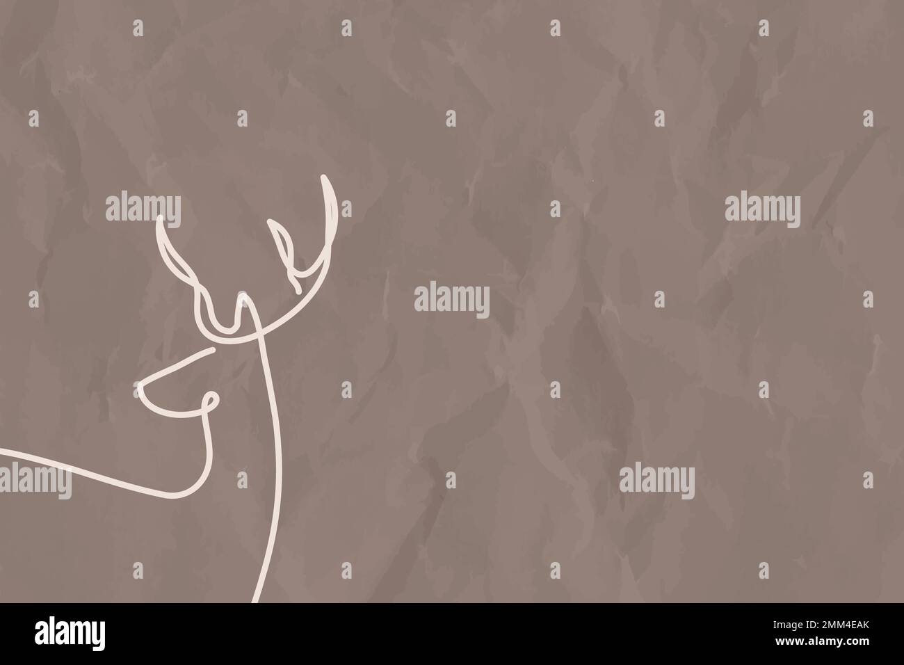 Minimal deer background, aesthetic design vector Stock Vector Image ...