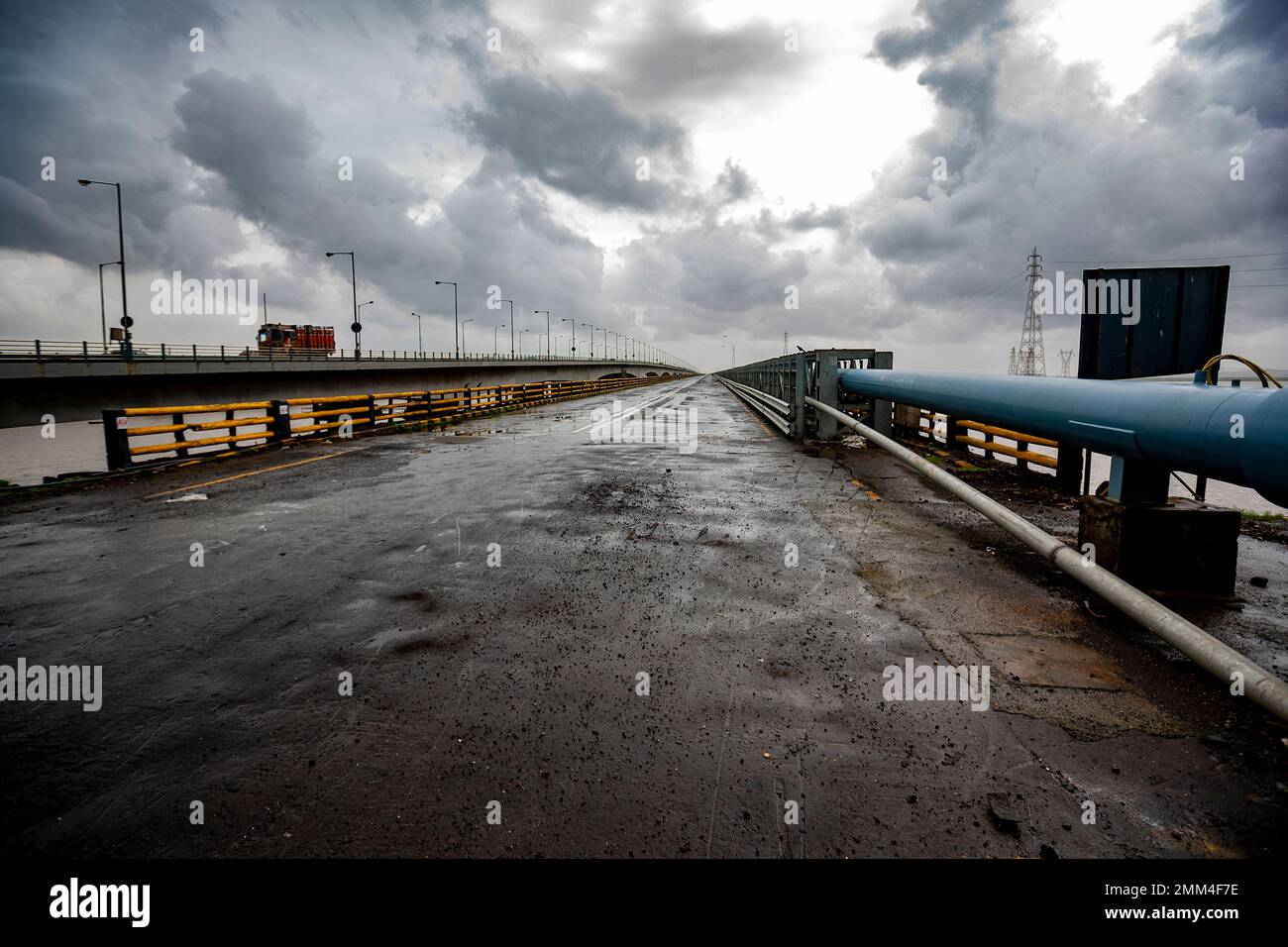 Gas pipe line on a Flyover Stock Photo - Alamy