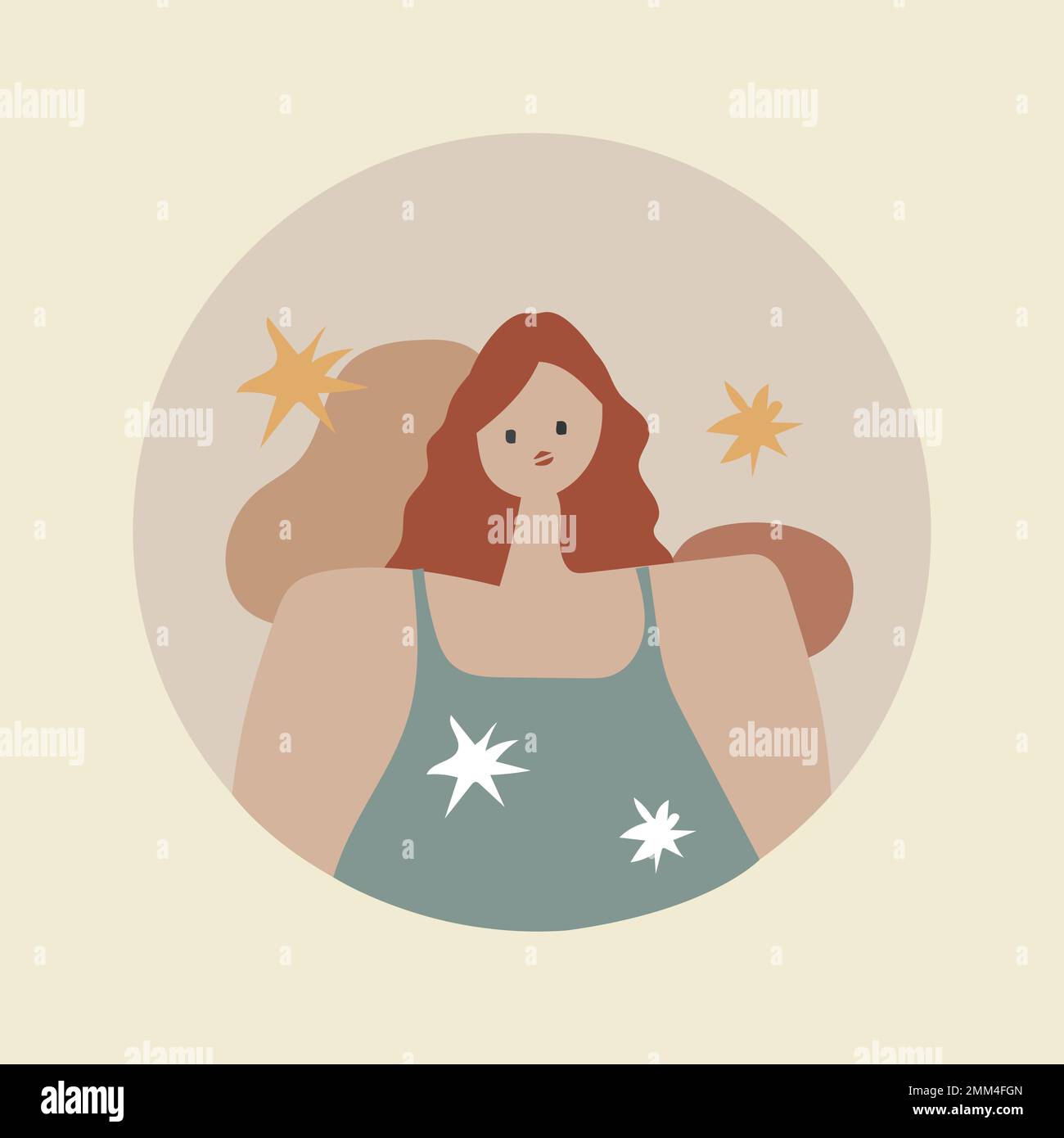 Feminine Instagram highlight cover, woman character sticker aesthetic ...