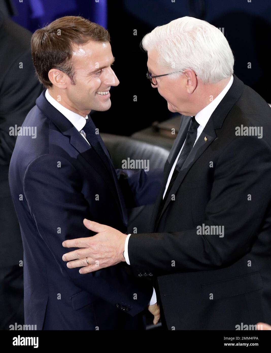 France's President Emmanuel Macron, left, and German President Frank ...