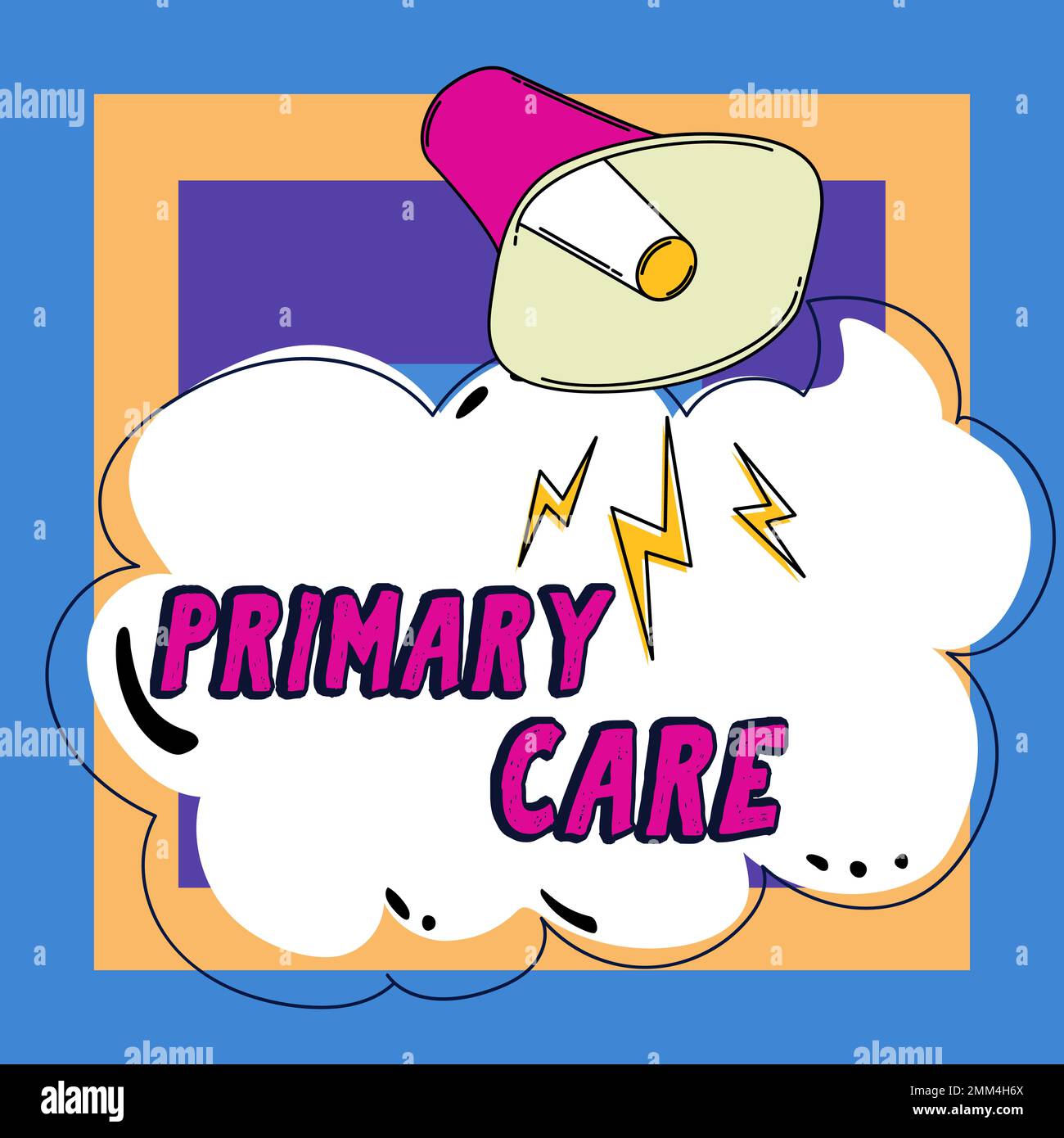 Hand writing sign Primary Care. Business concept health care provided ...