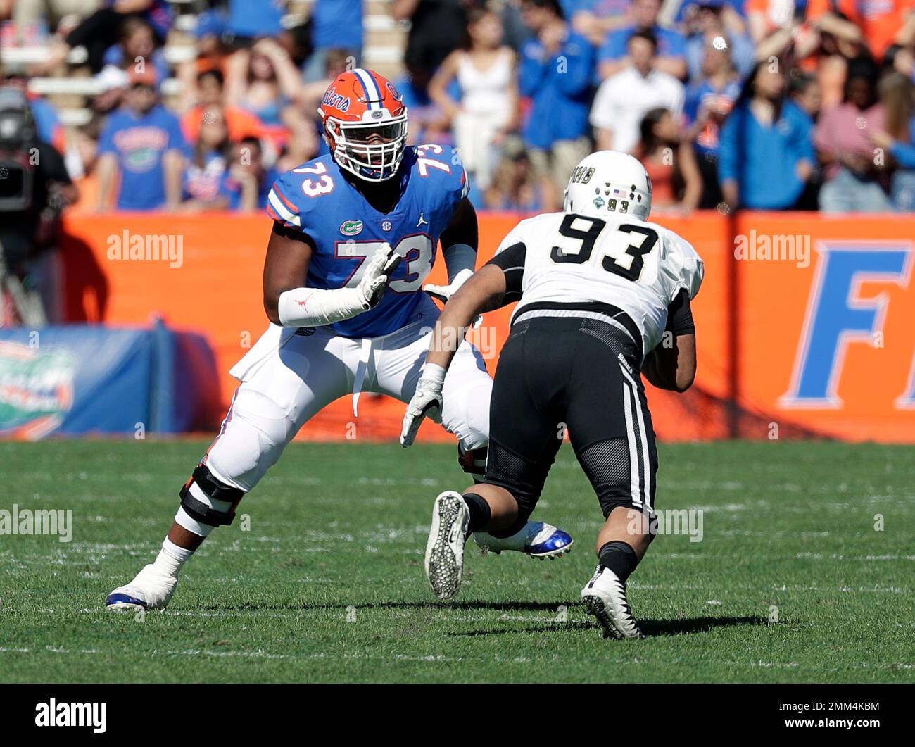 Florida offensive lineman Martez Ivey (73) blocks Idaho defensive ...